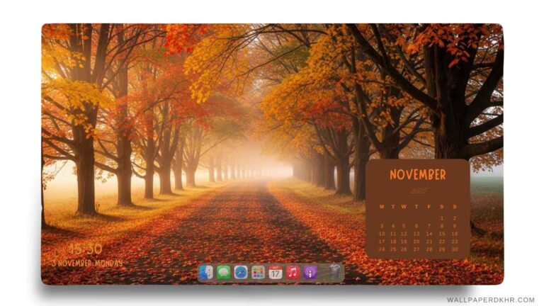 November 2025 Desktop Wallpaper - Stylish Calendar Download